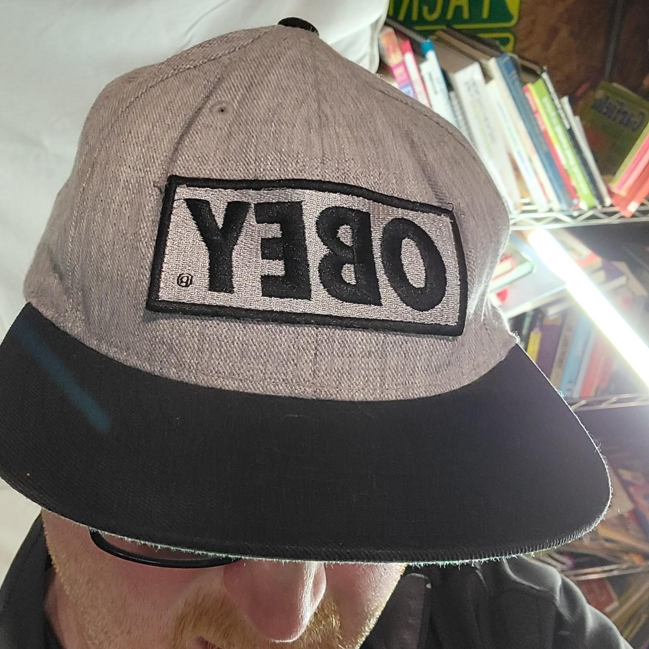 OBEY Brand Snap Back Baseball Cap in good condition. - Depop