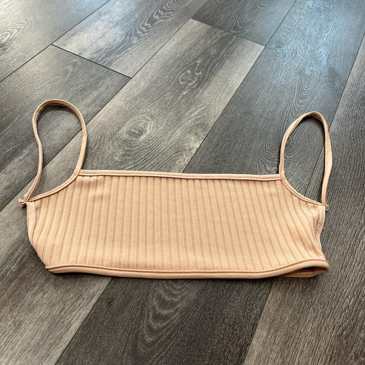 Pretty Little Thing open back strappy ribbed... - Depop