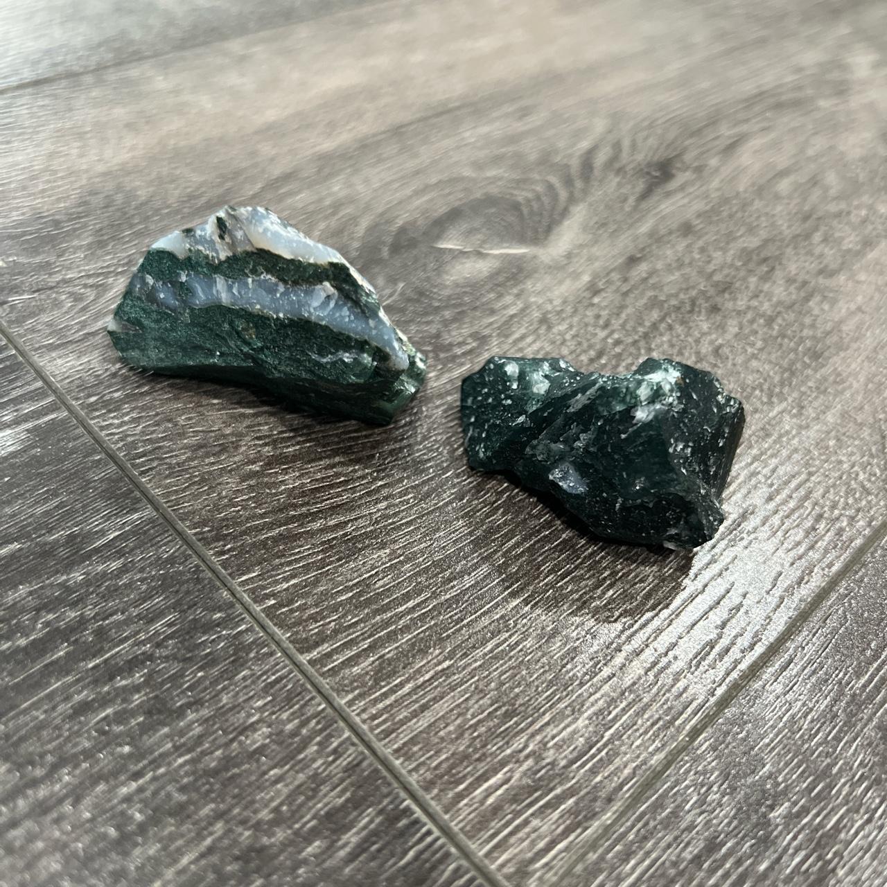 Raw Moss Agate crystals 0.5"-2.5" Two... - Depop