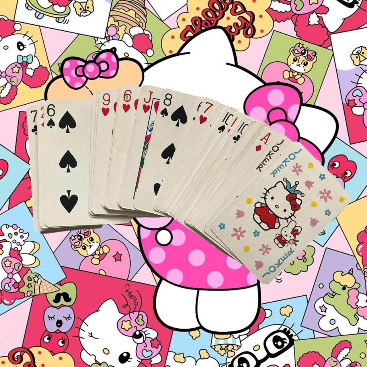Hello Kitty playing cards circa 2000. Comes in a... - Depop