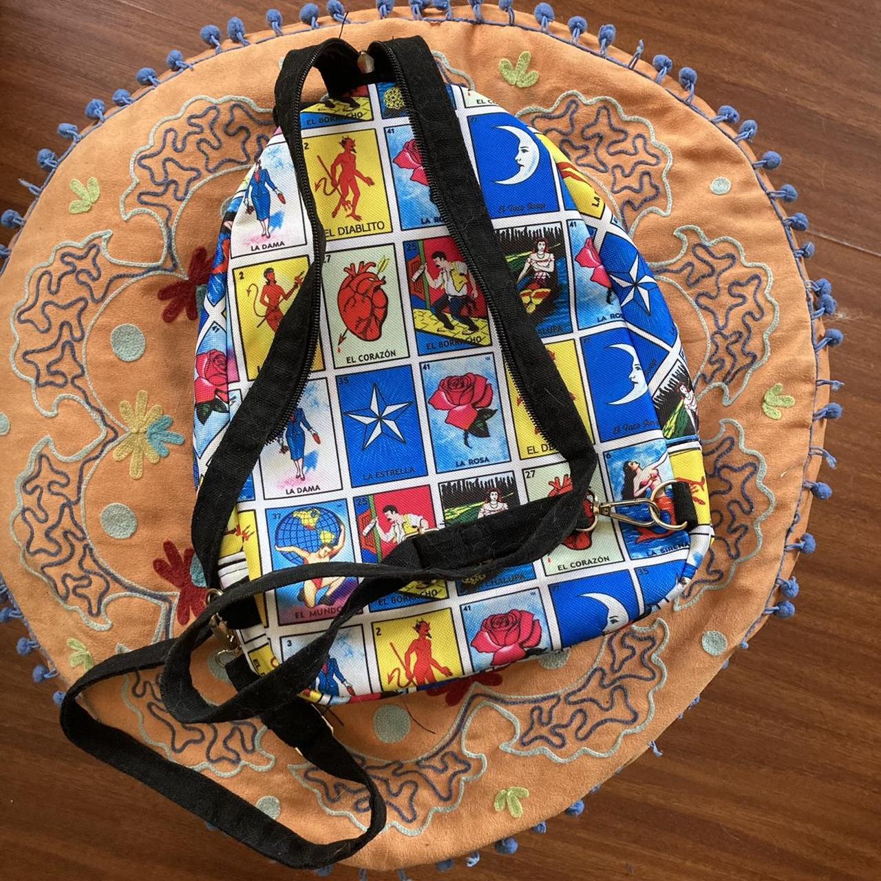 Lotería mini back pack. Has two pockets with zipper... | Depop