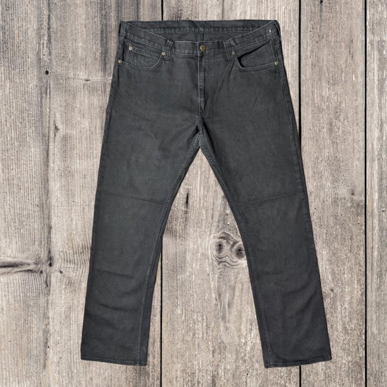 Lee regular fit jeans in black. There is some wear... - Depop