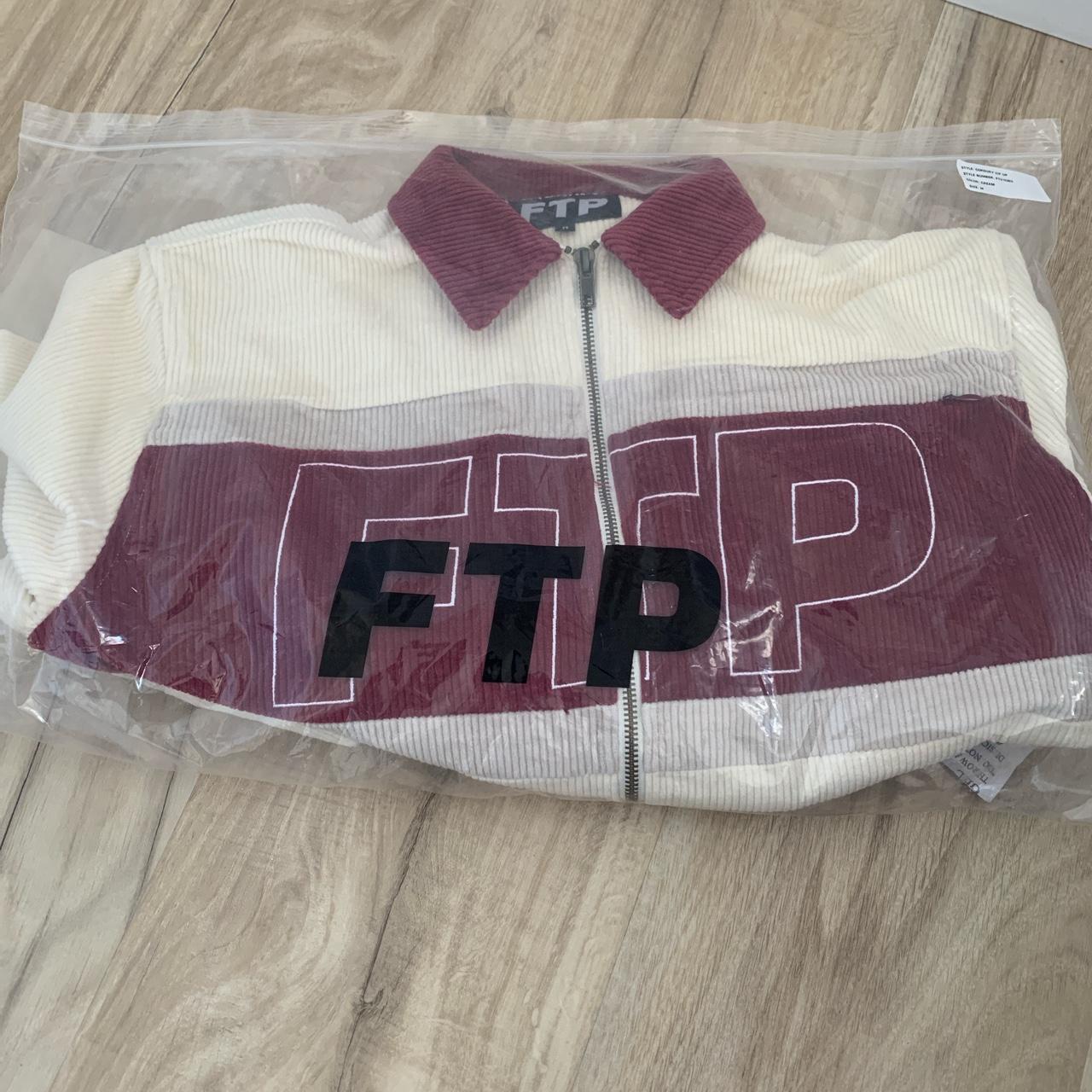 FTP corduroy logo zip up (cream) Size: US M Color:... - Depop