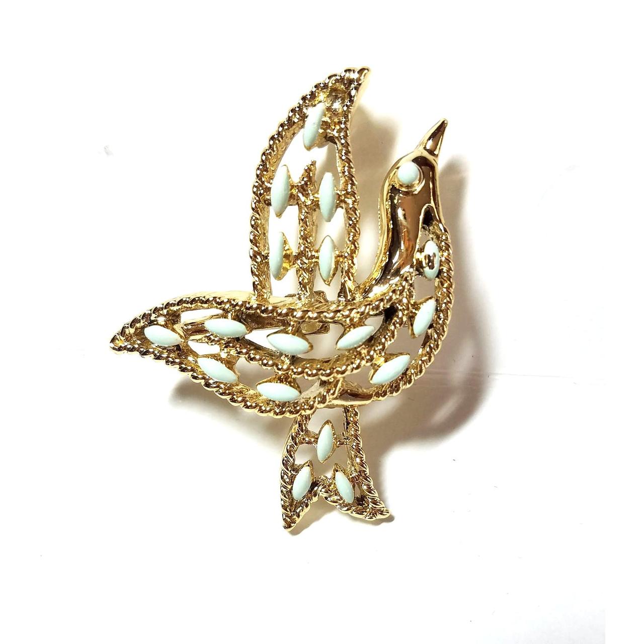 Vintage Gerry's bird in flight is created in shining... - Depop