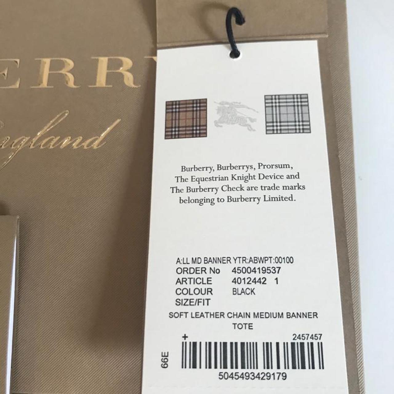 Black leather Burberry banner tote bag. Pristine... - Depop