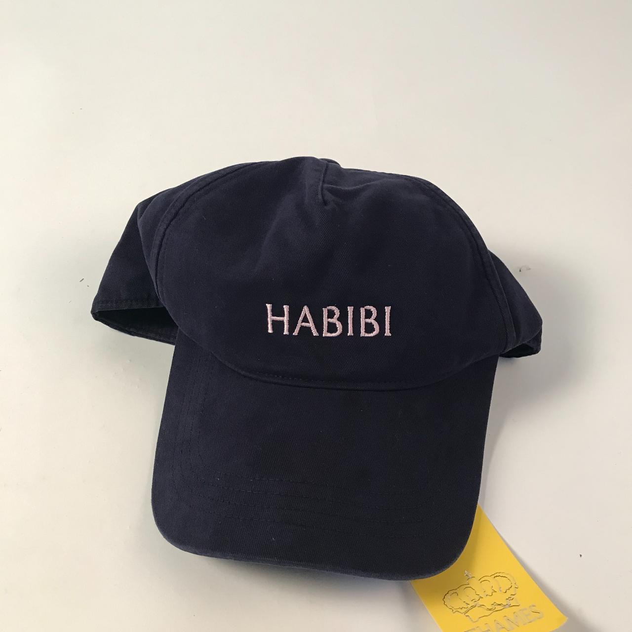 THAMESMMXX. 'Habibi' Cap in Navy with Pink... - Depop