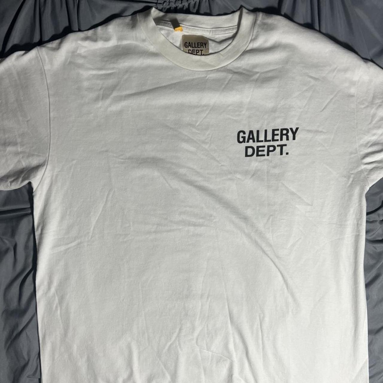 Gallery Dept. Men's White and Black T-shirt | Depop
