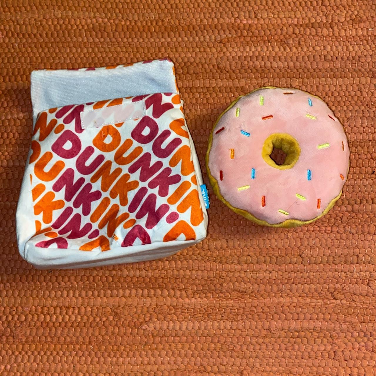 Cute Dunkin’ Donuts toy plush set. Pink donut with... - Depop