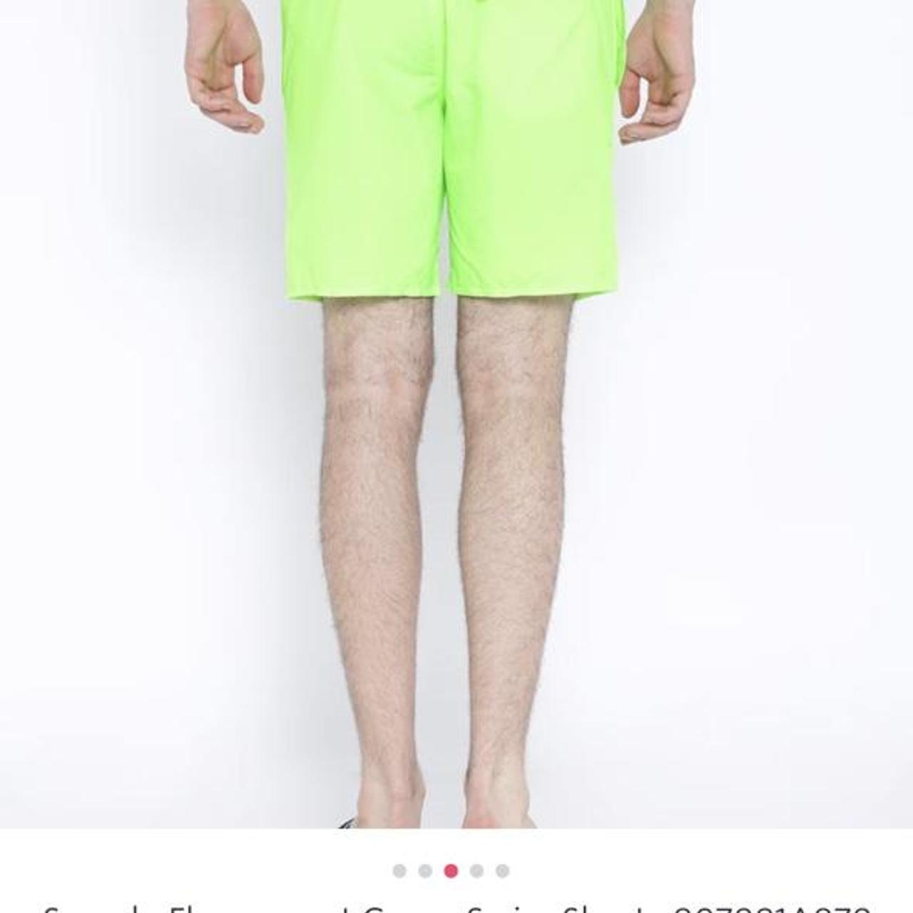 Speedo men’s swim tunks neon green Brand new never... - Depop