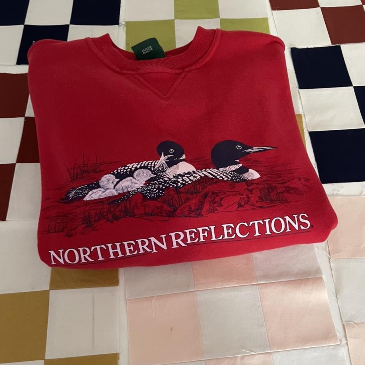 Vintage 1990s northern reflection crew neck sweater.... - Depop