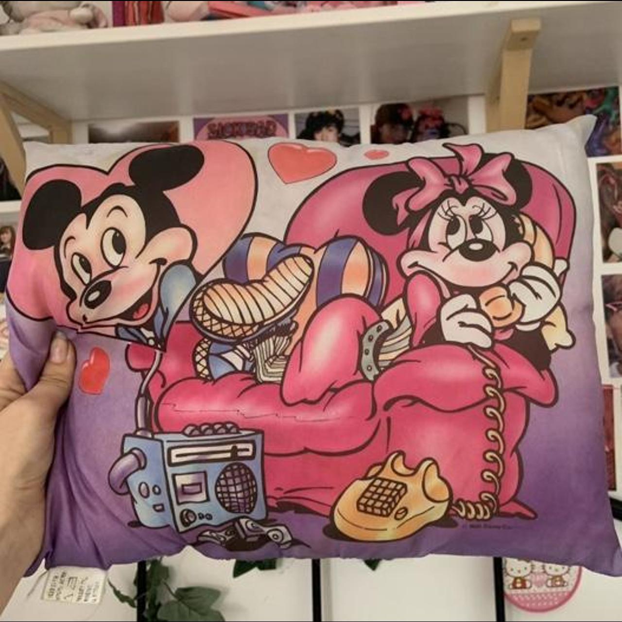 y2k mickey and minnie mouse pillow/ cushion!... - Depop