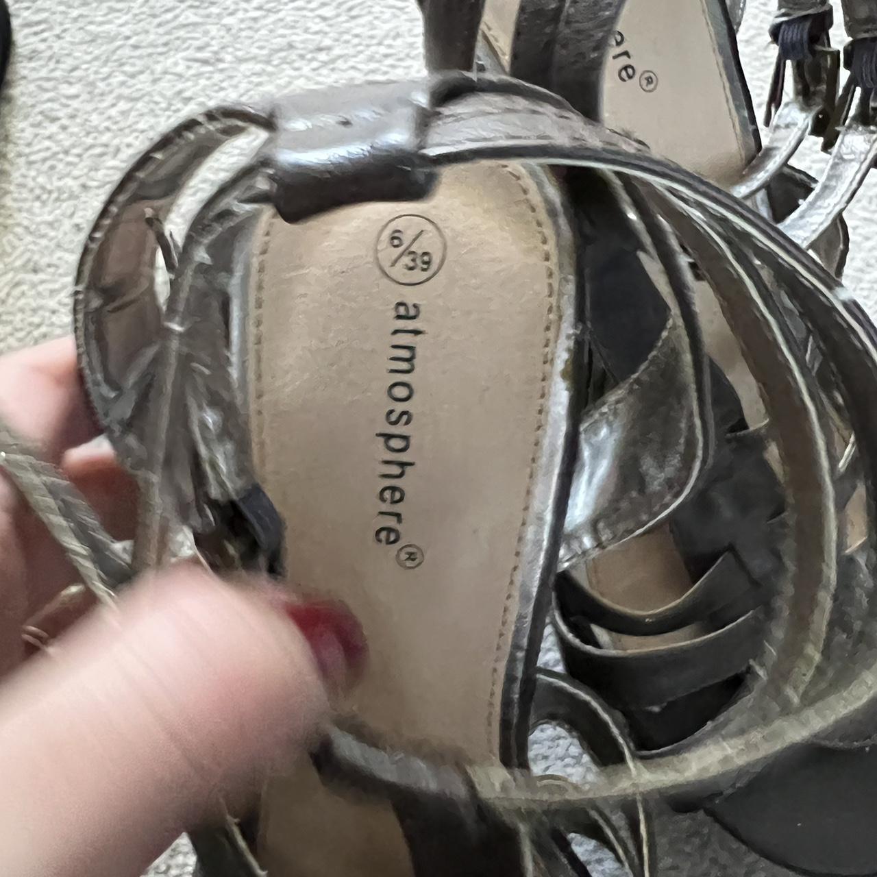 Atmosphere brown woven wedge sandals size 6 Good... - Depop