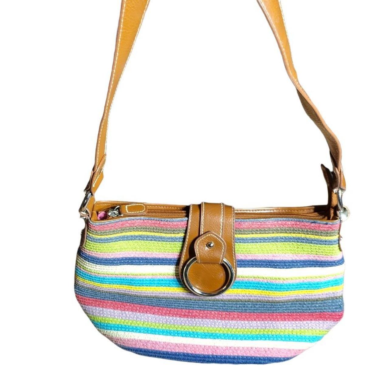 Multi colored fossil purse bag. Bright and colorful... - Depop