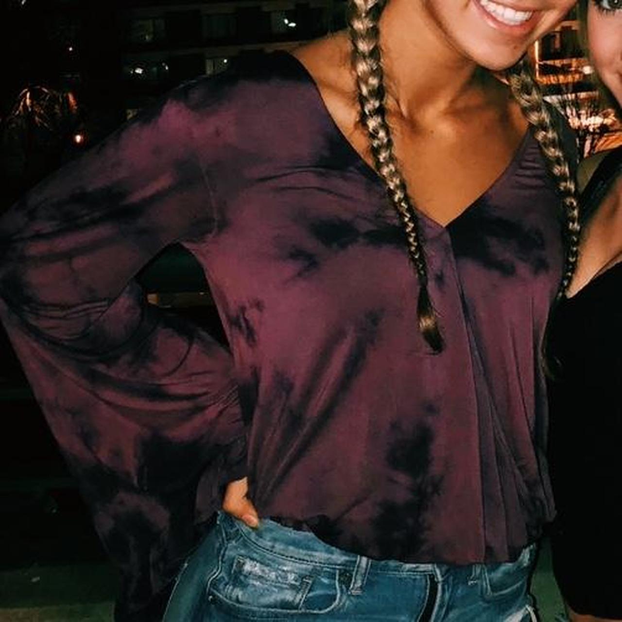 American eagle soft & sexy purple tie dye bell... - Depop