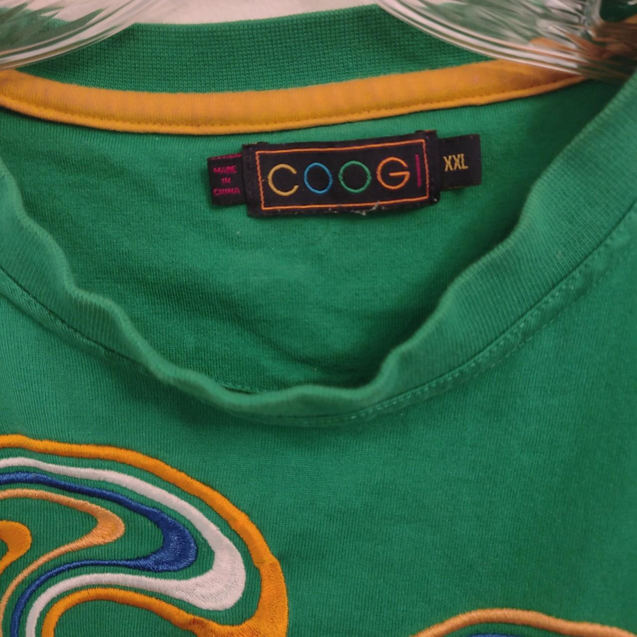 Coogi men's XXL green embroidered tee shirt Vintage... - Depop