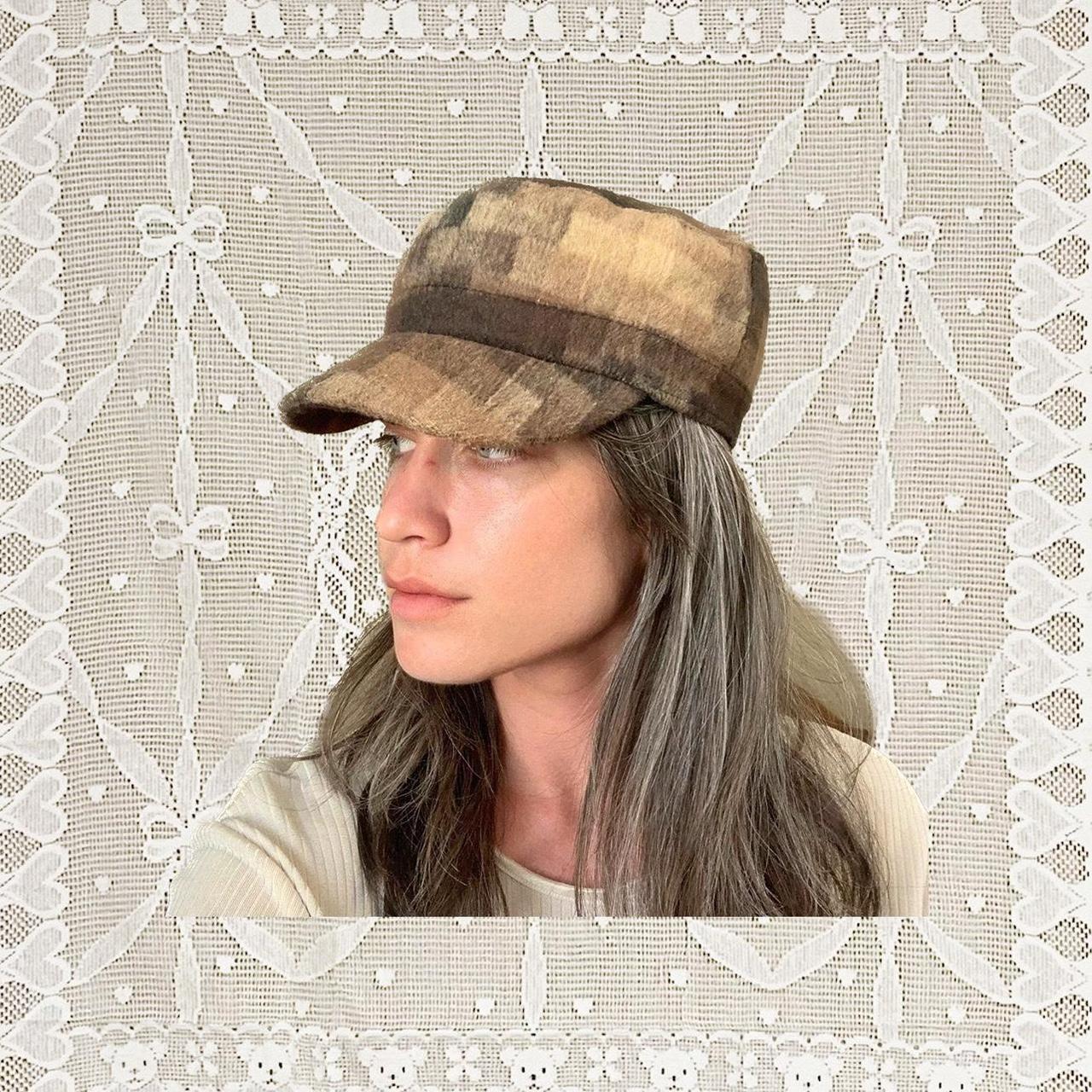 Checkered Flat Academia Cap. Cute for fairy grunge,... - Depop