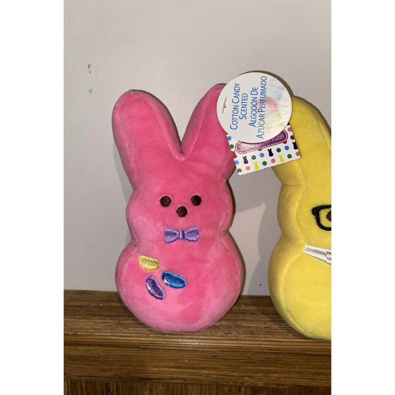 Peeps Plush 5" Scented Cotton Candy Bunny Set 3 Pink... - Depop