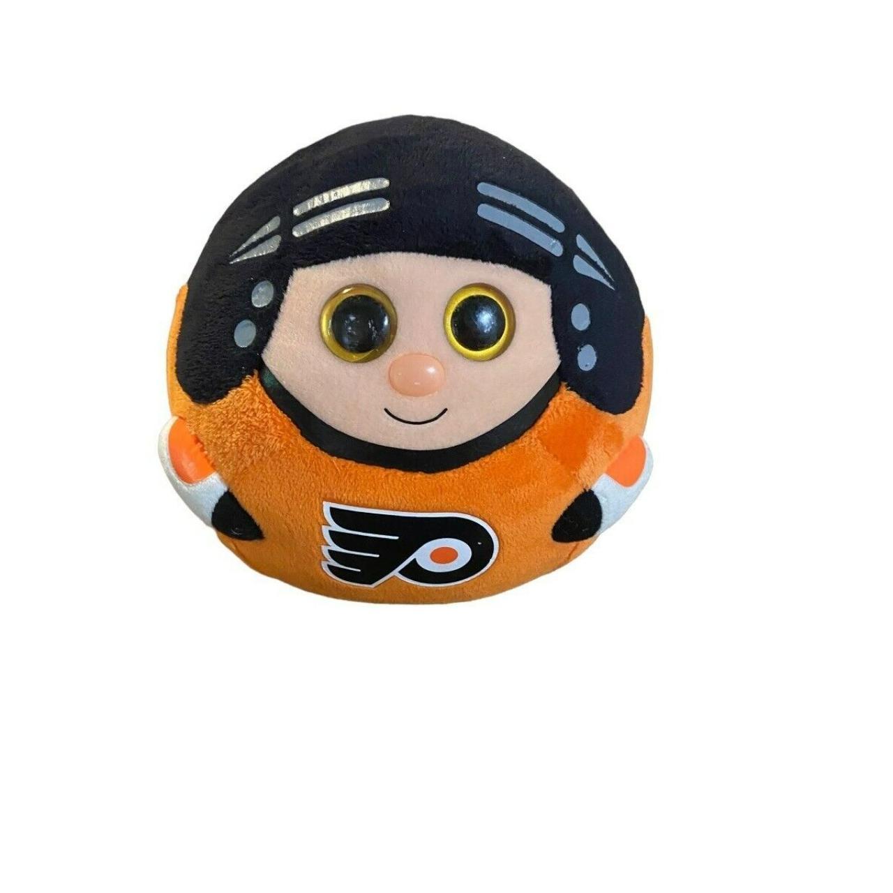 Ty Beanie Ballz 5” Philadelphia Flyers Orange Black... - Depop