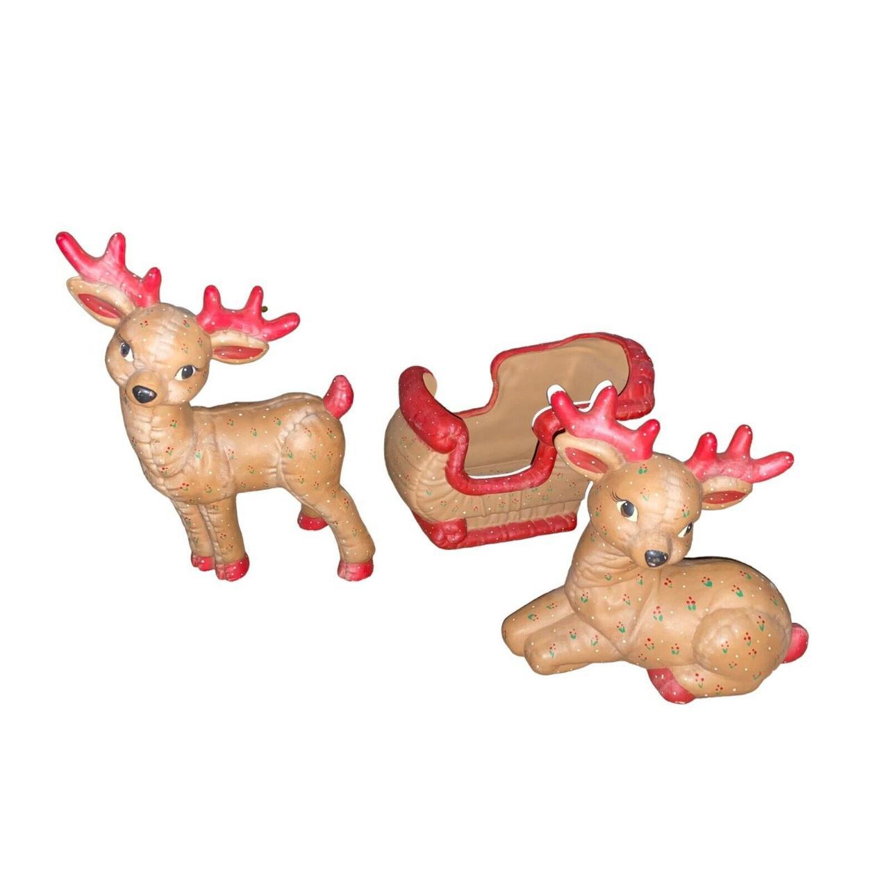 Vintage KIMPLE MOLD Ceramic Reindeer Christmas... - Depop