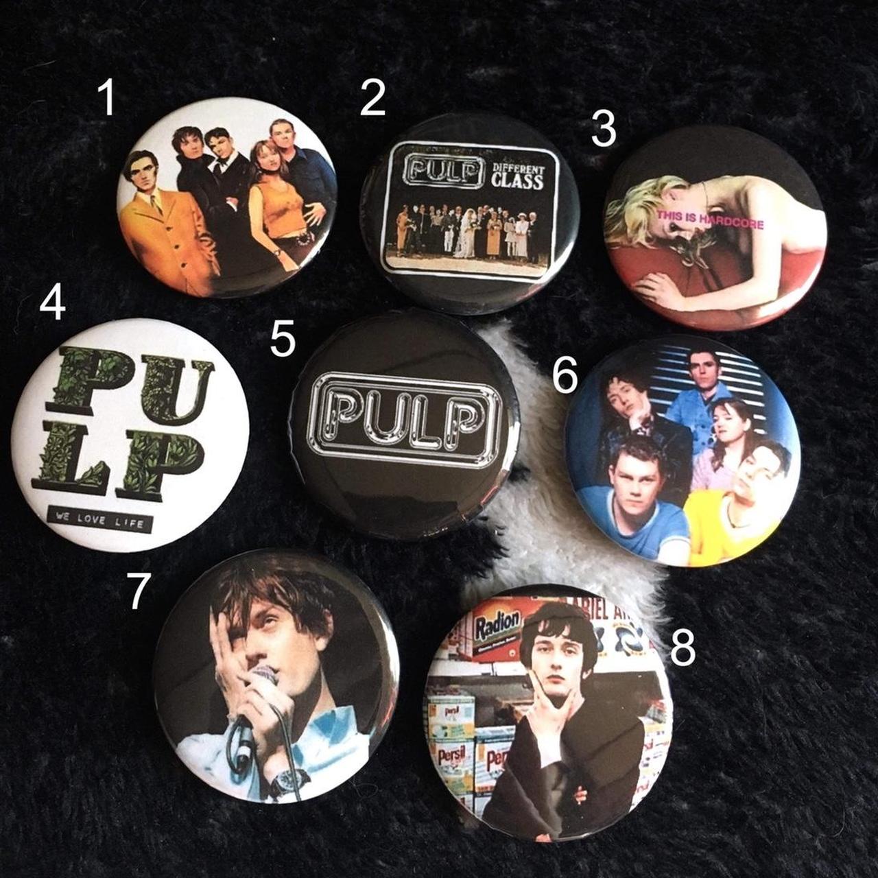 pulp / jarvis cocker britpop band pins the price... | Depop