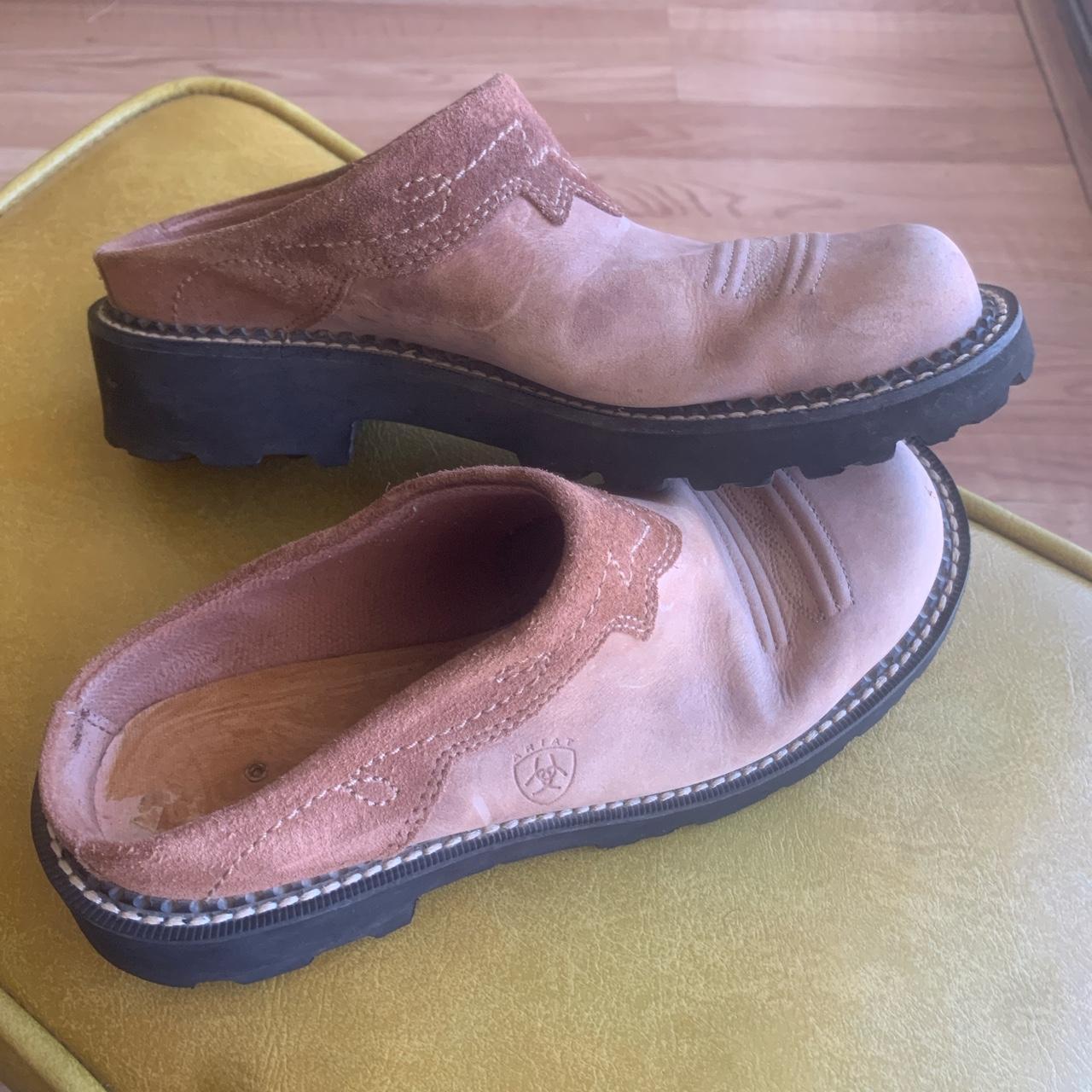 Western Ariat Mule Normal vintage wear, soles are... - Depop