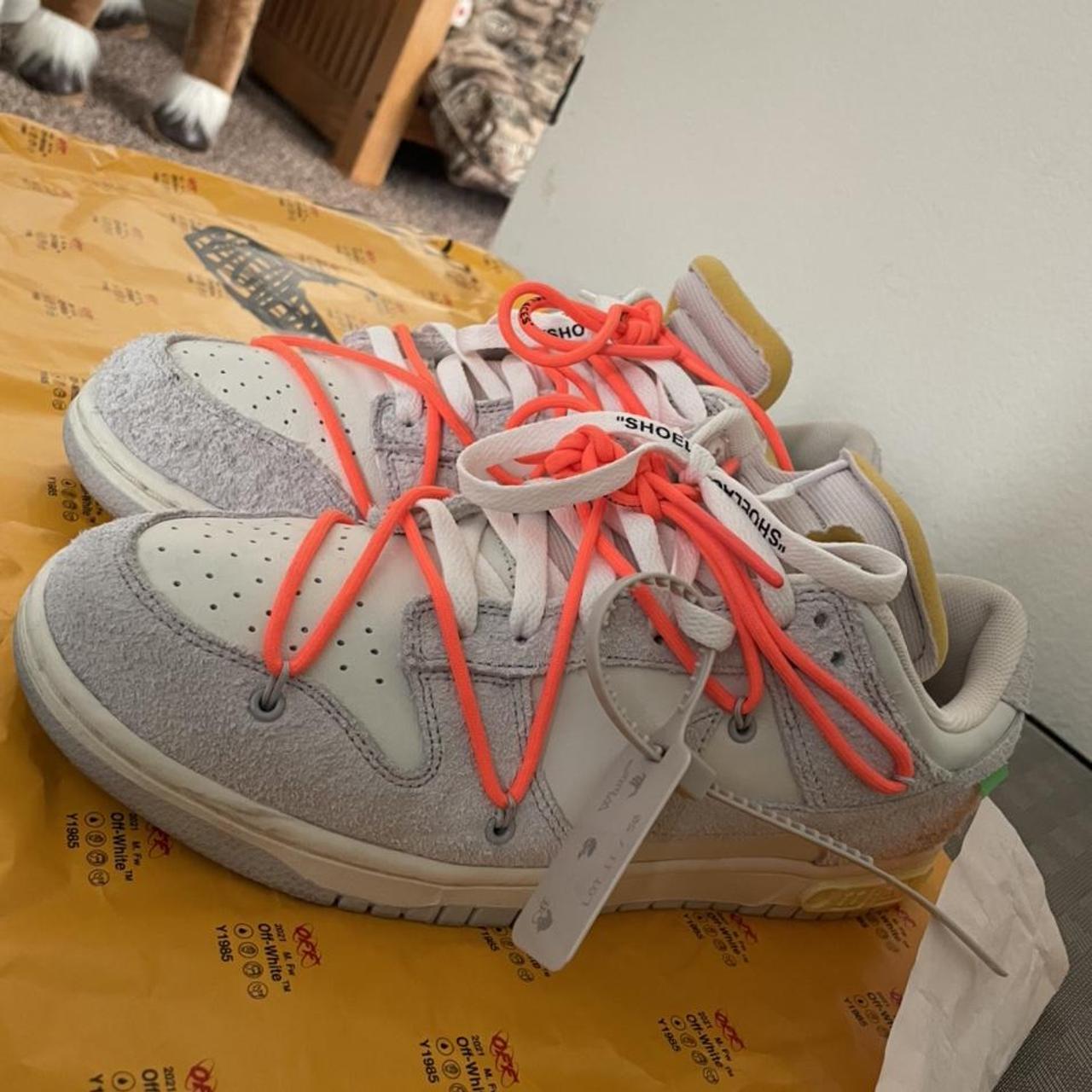 Off white Nike dunks still in Great condition worn... - Depop