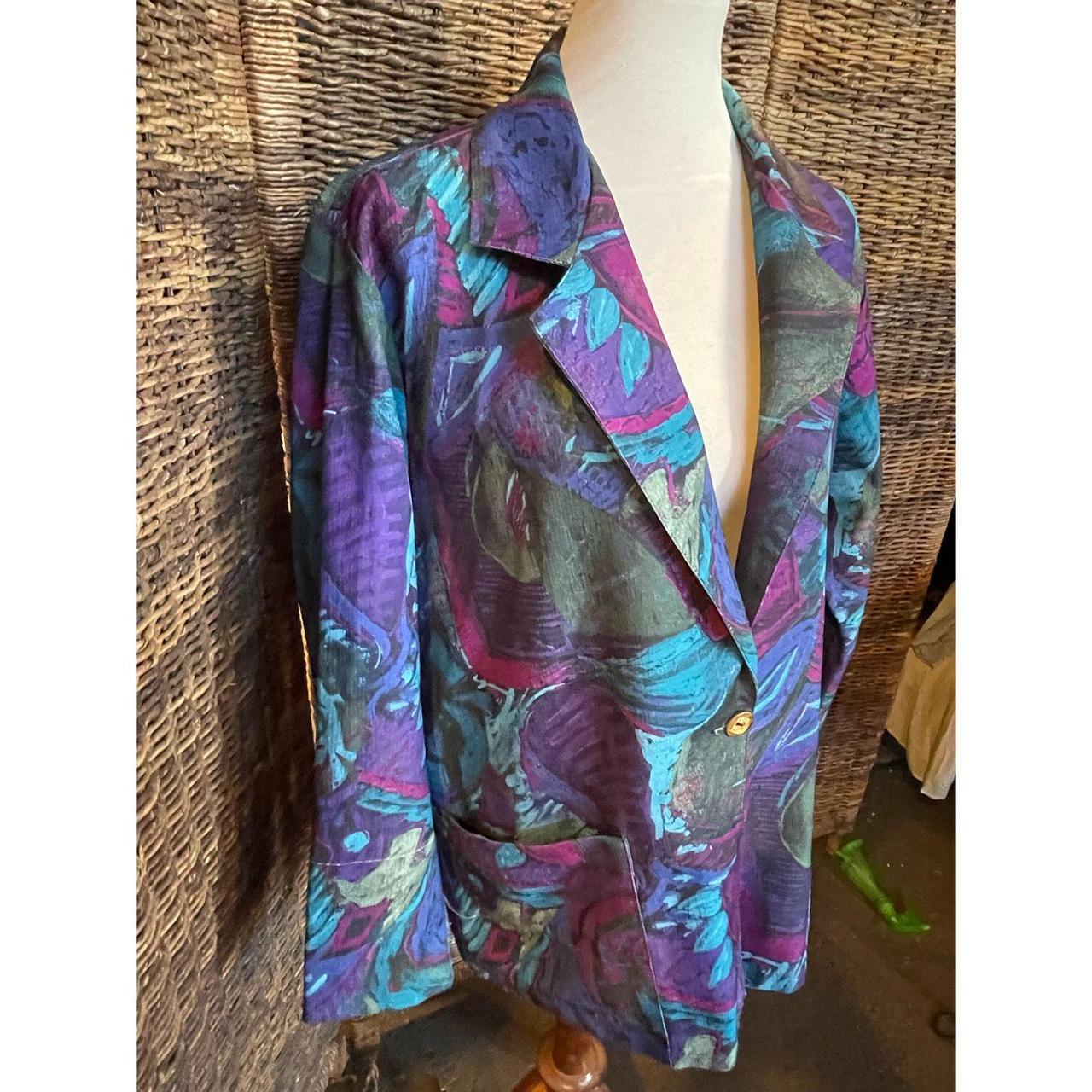 Vintage! Colors so vivid! Wow! “Violet Abstract”... - Depop