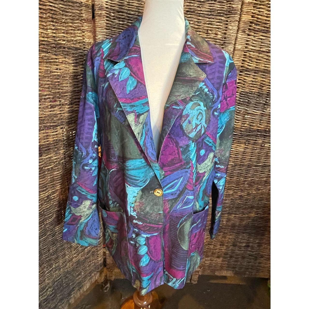 Vintage! Colors so vivid! Wow! “Violet Abstract”... - Depop