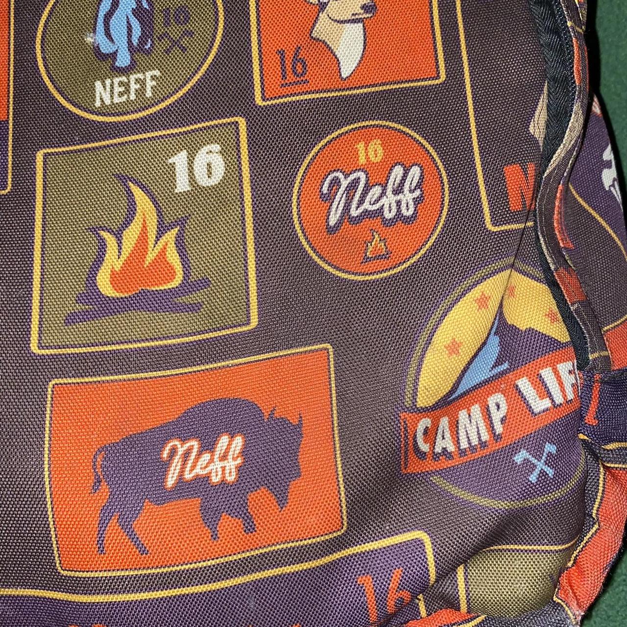 Super clean Neff skateboard all over camp patch... - Depop