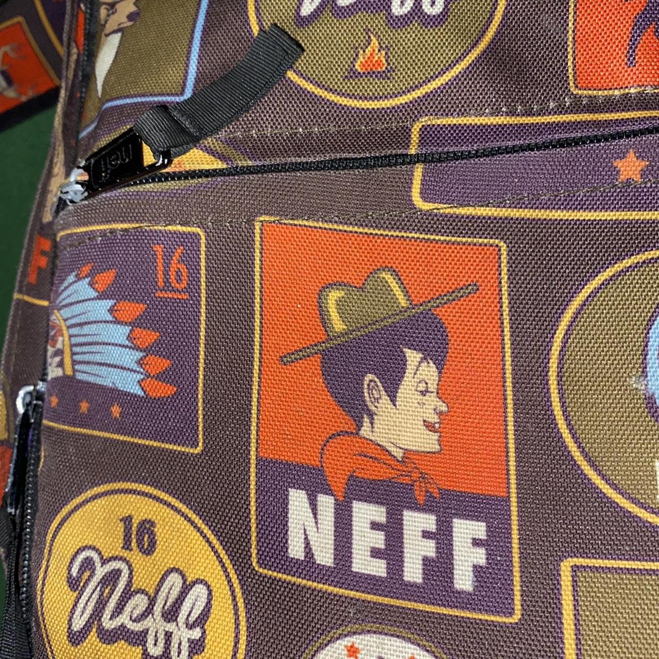 Super clean Neff skateboard all over camp patch... - Depop