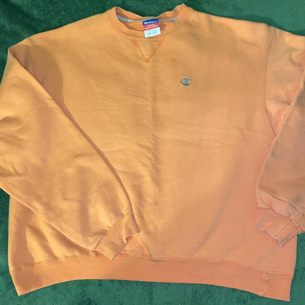 Super clean Champion embroidered logo crewneck... - Depop