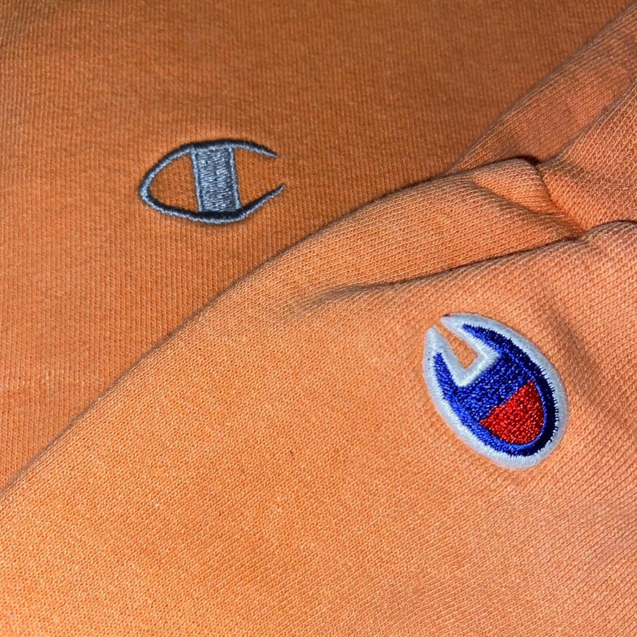 Super clean Champion embroidered logo crewneck... - Depop