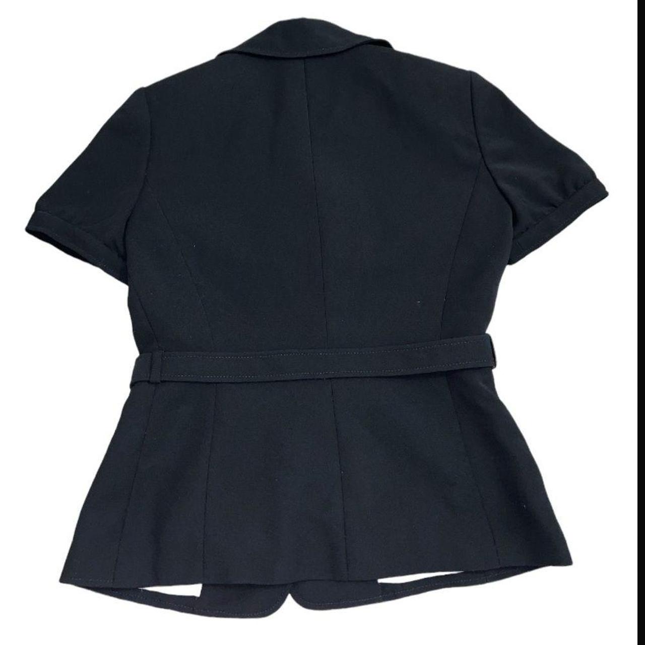 Tahari Black Arthur S. Levine Short Sleeve Blazer... - Depop