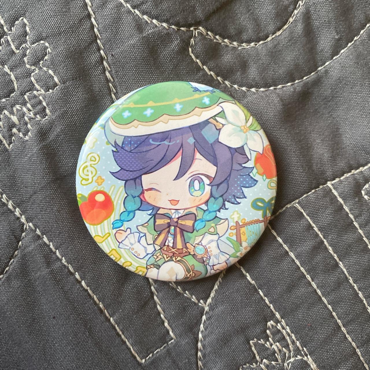 Genshin impact cute venti badge pin Bundle... - Depop