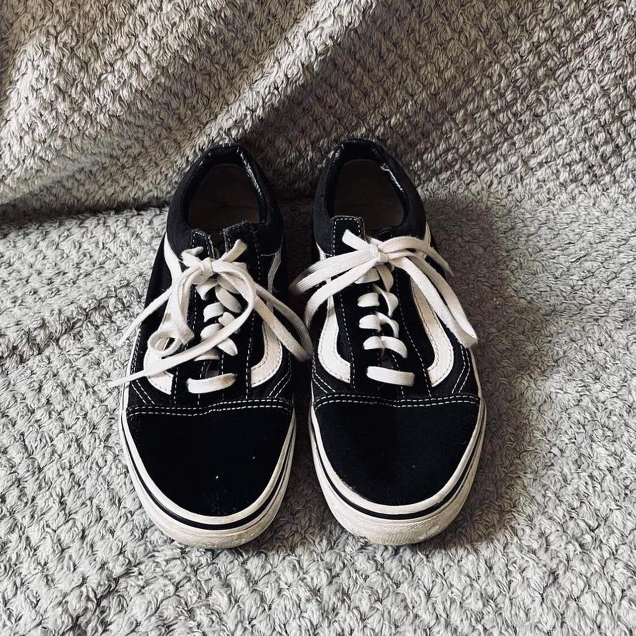 OLD SKOOL Vans size 4/4.5 good used condition - the... - Depop