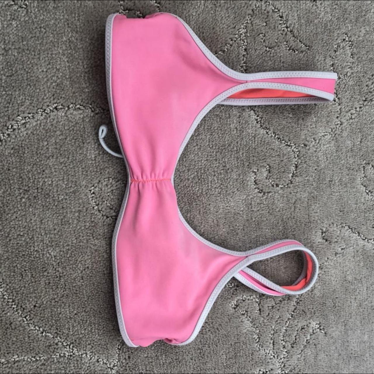 super cute reverseable neon pink swim top. Womens... - Depop