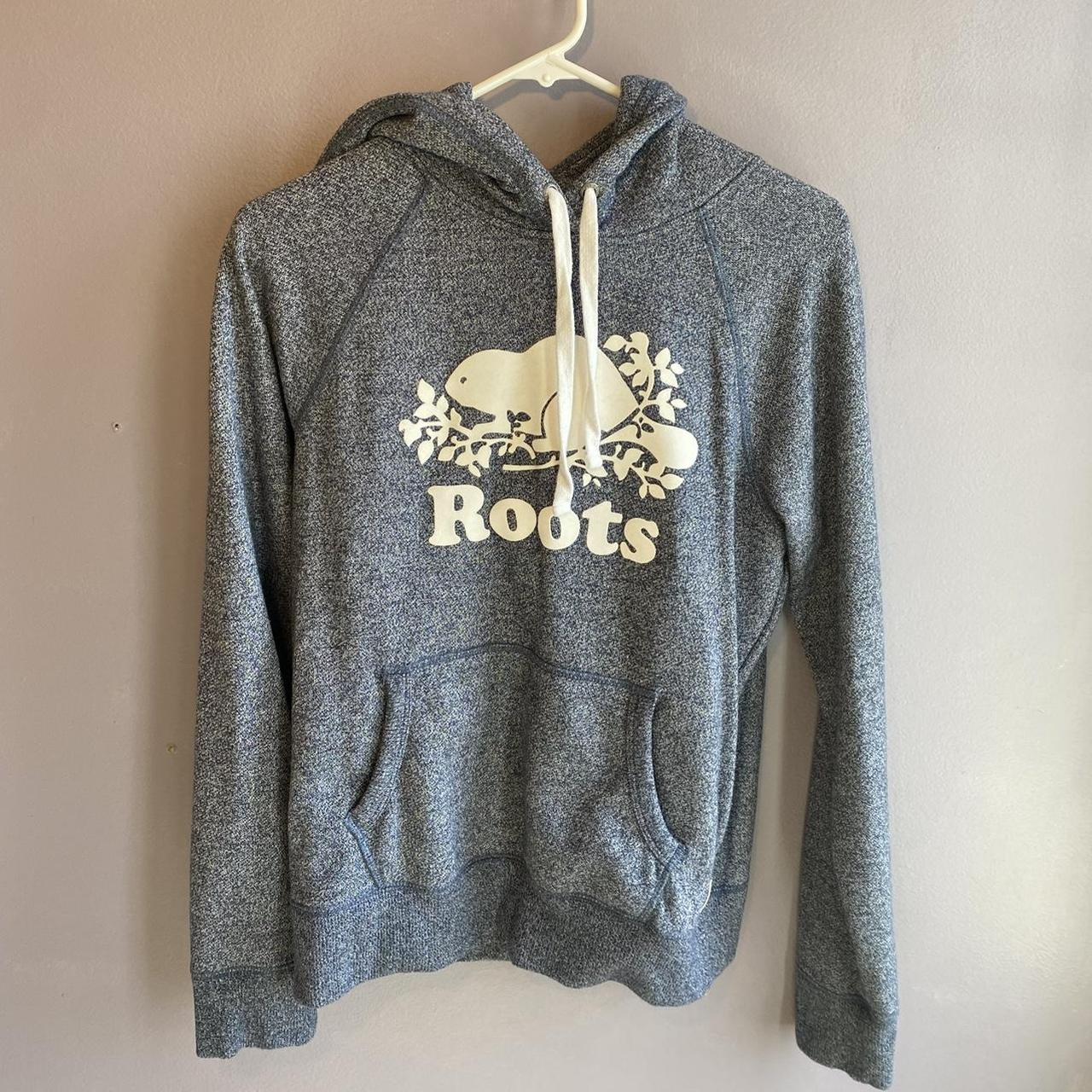 Roots Women's Grey Hoodie | Depop