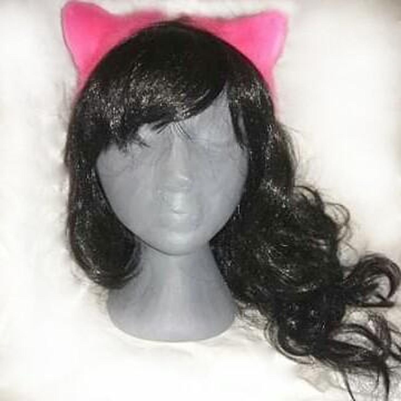 fluffy hot pink cat ears headband. Feel free to... - Depop