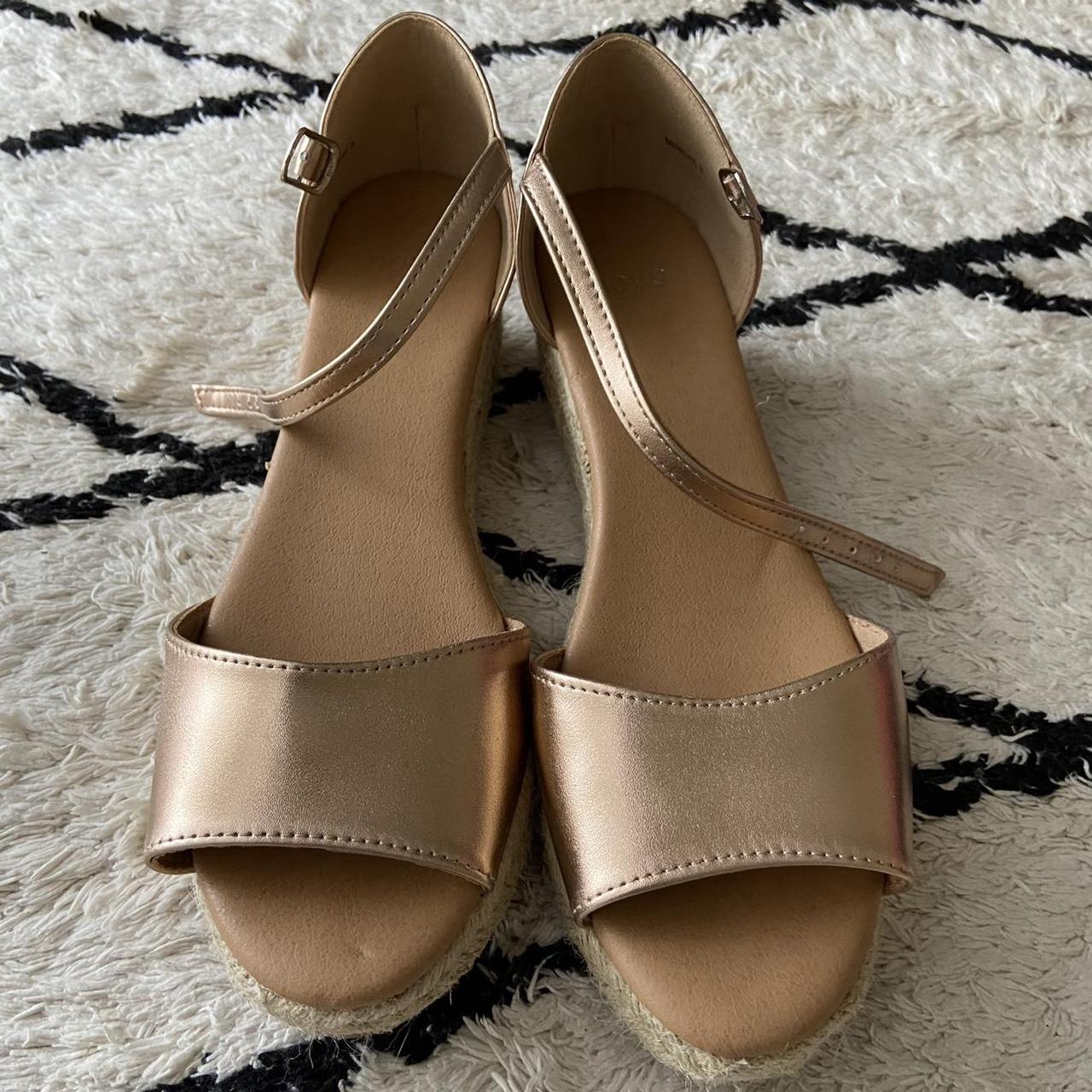 Novo Berkeley rose gold wedges, size 8 or EU 39,... - Depop