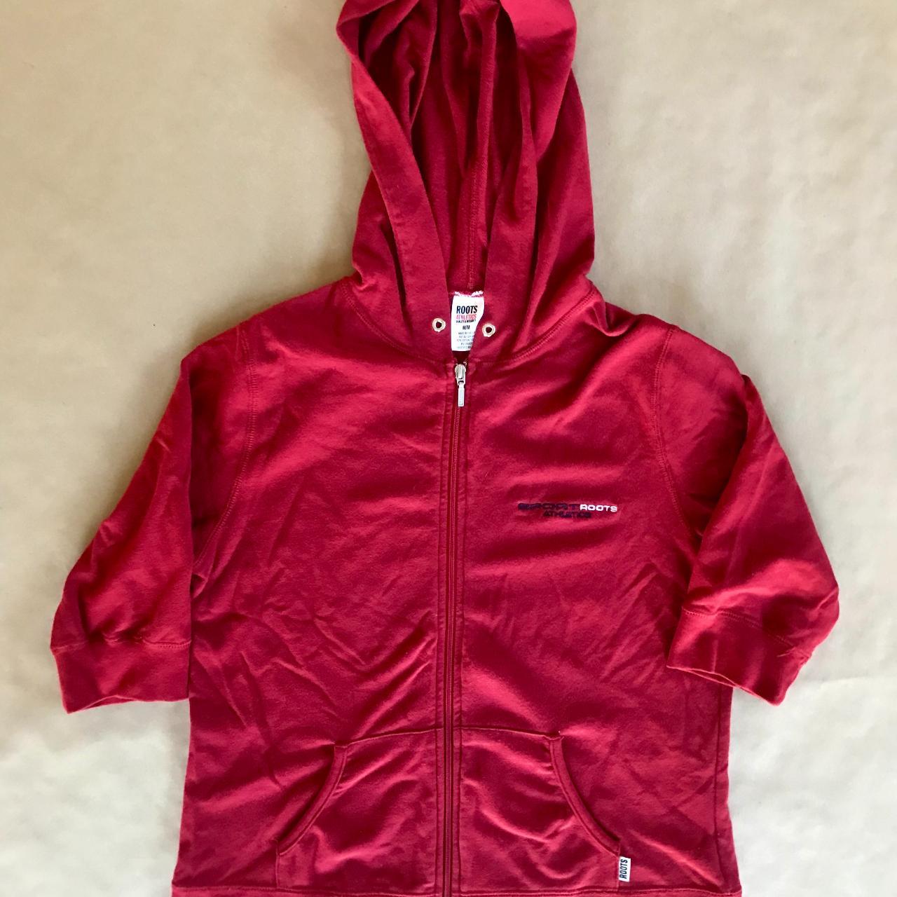 Vintage Roots ¾ Sleeve Red Hoodie. From the early... - Depop