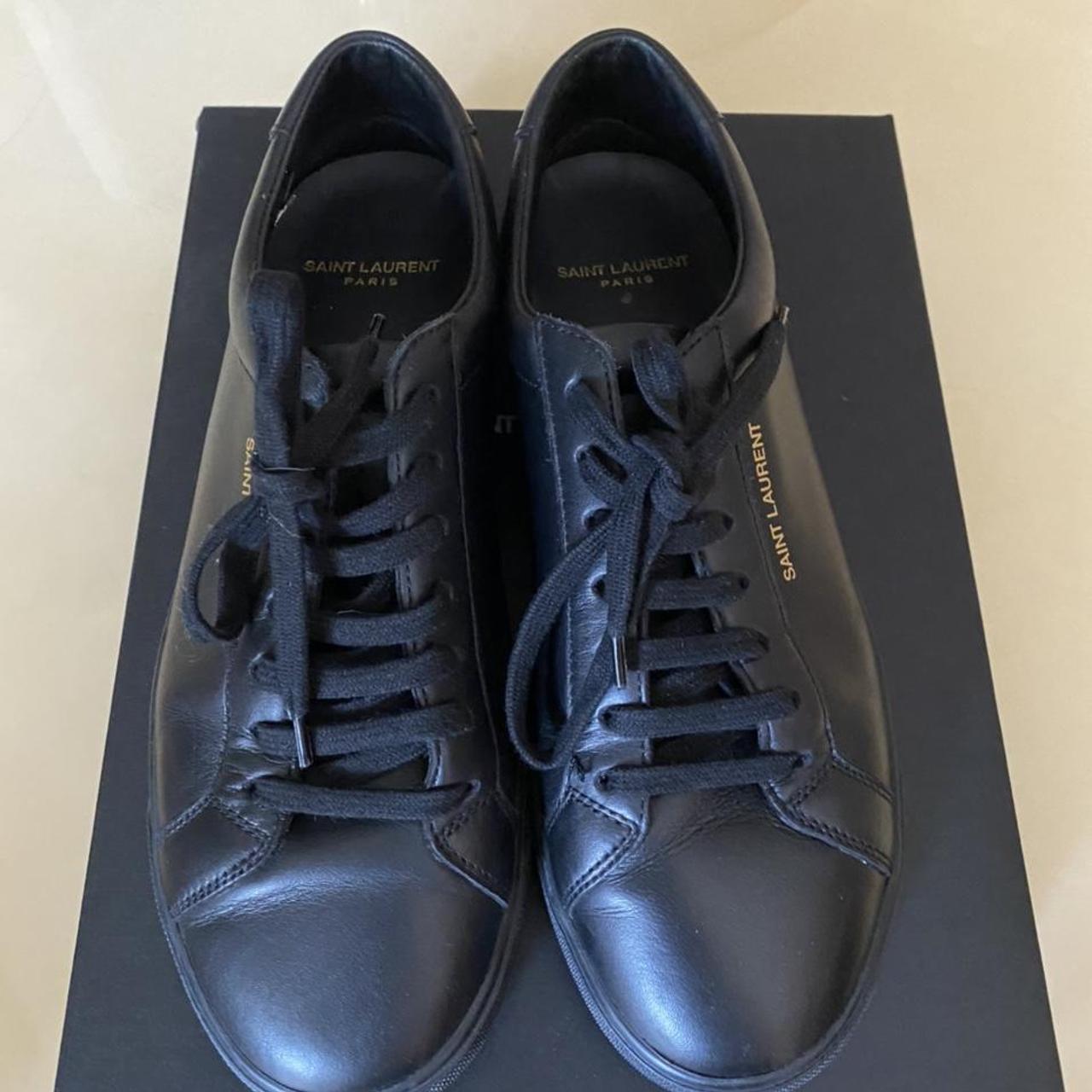 Super cute barely worn black ysl sneakers - Depop