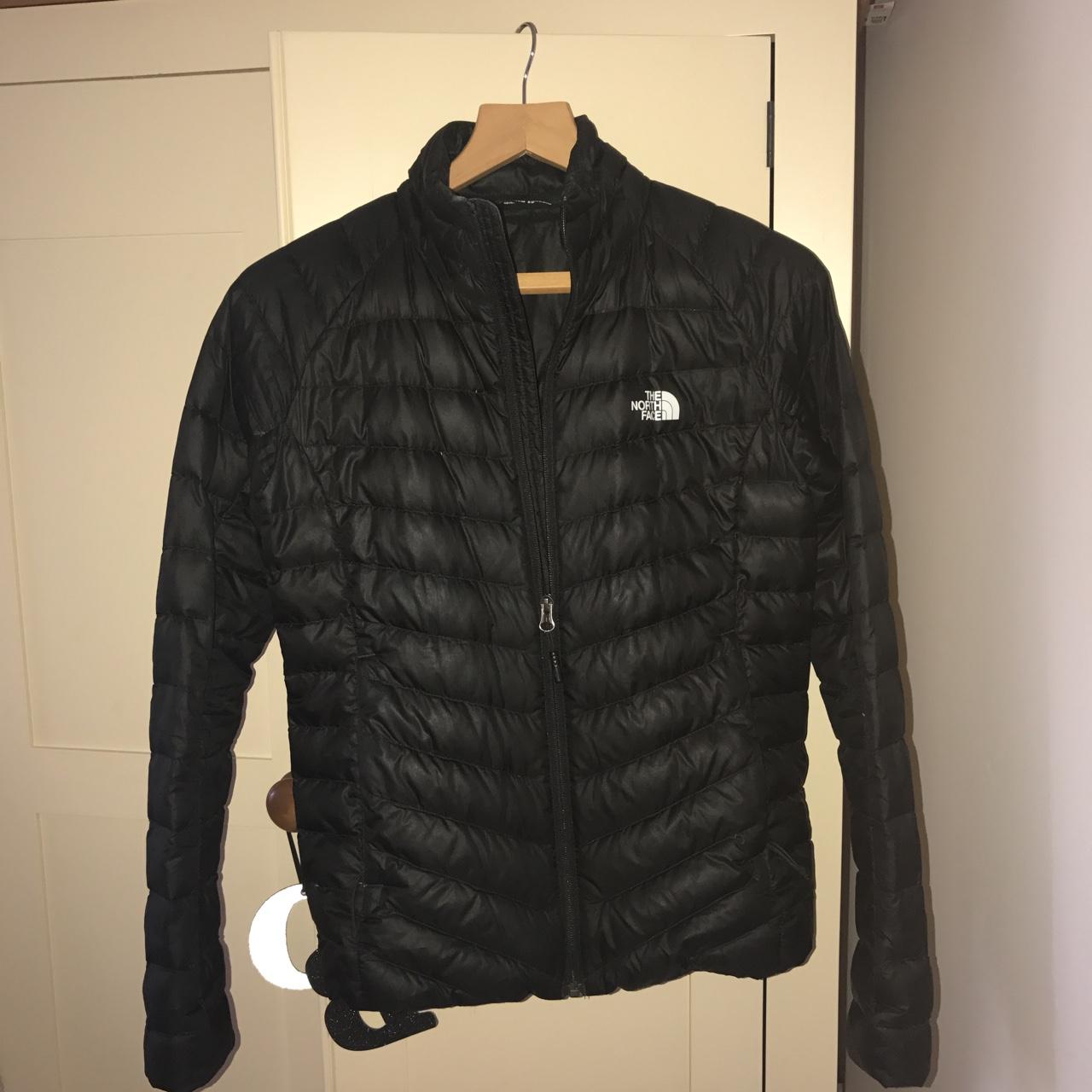 North face black thin puffer coat/jacket. Perfect... - Depop