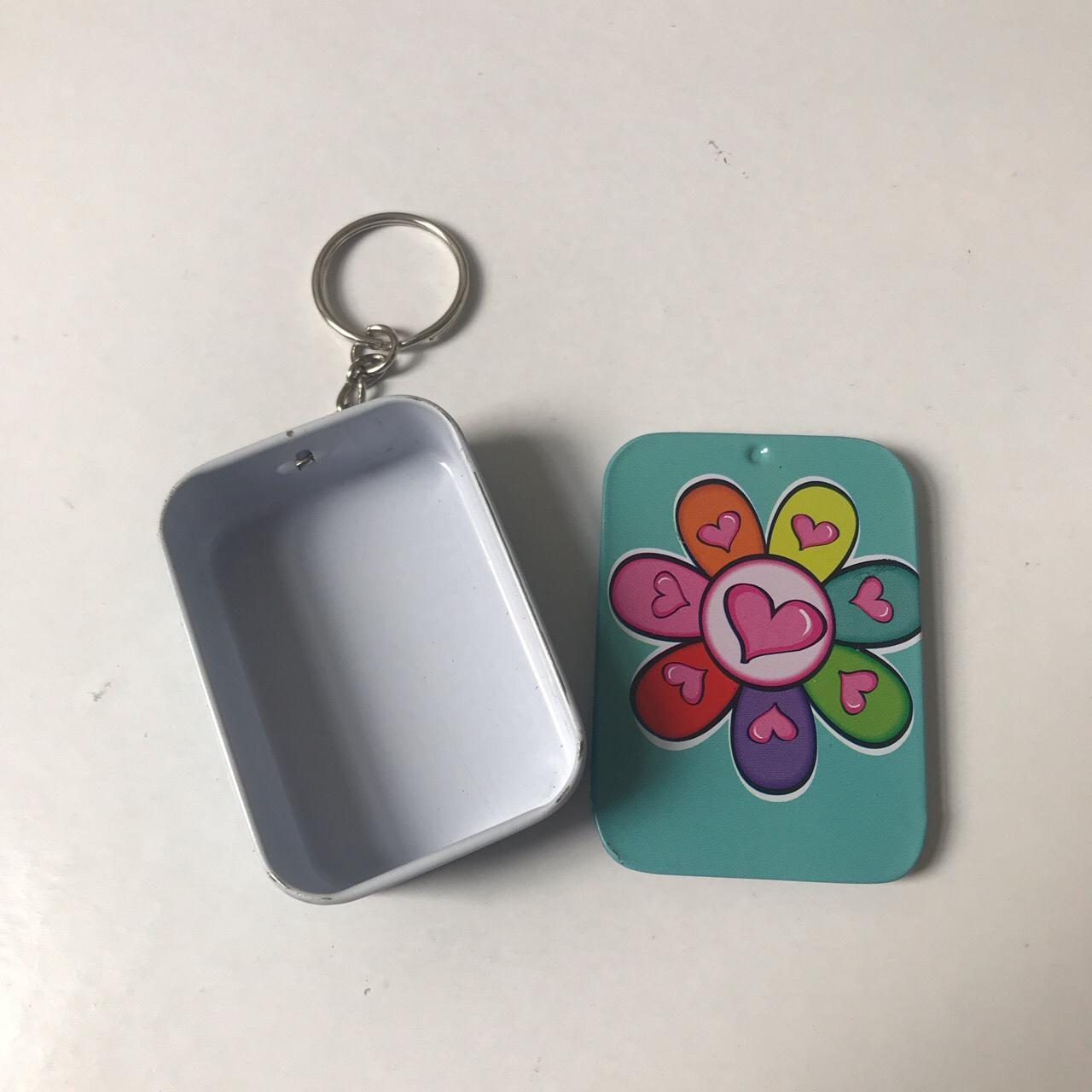 Love heart tin key ring Keyring Tin key ring Love... - Depop