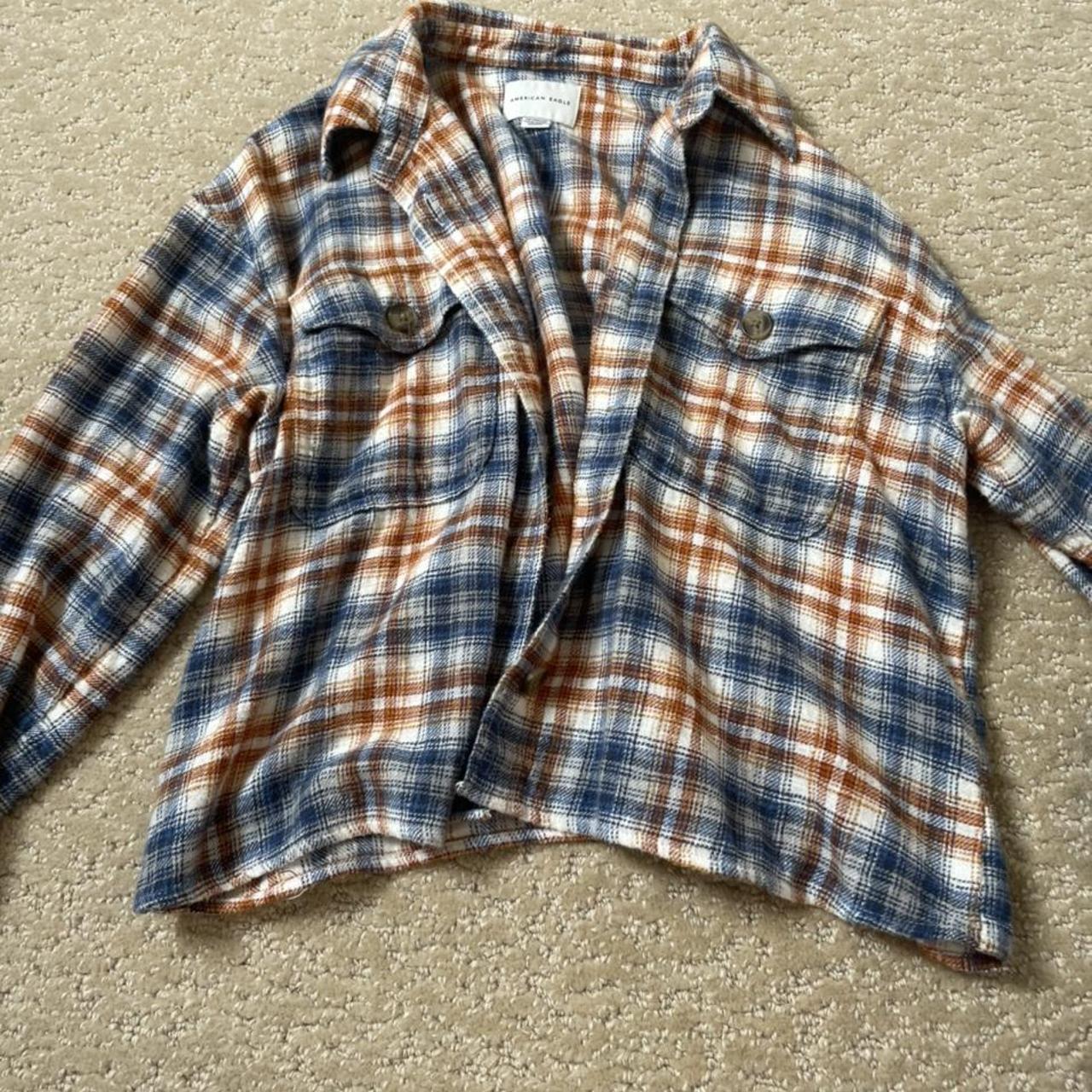 american eagle flannel super cute for... - Depop