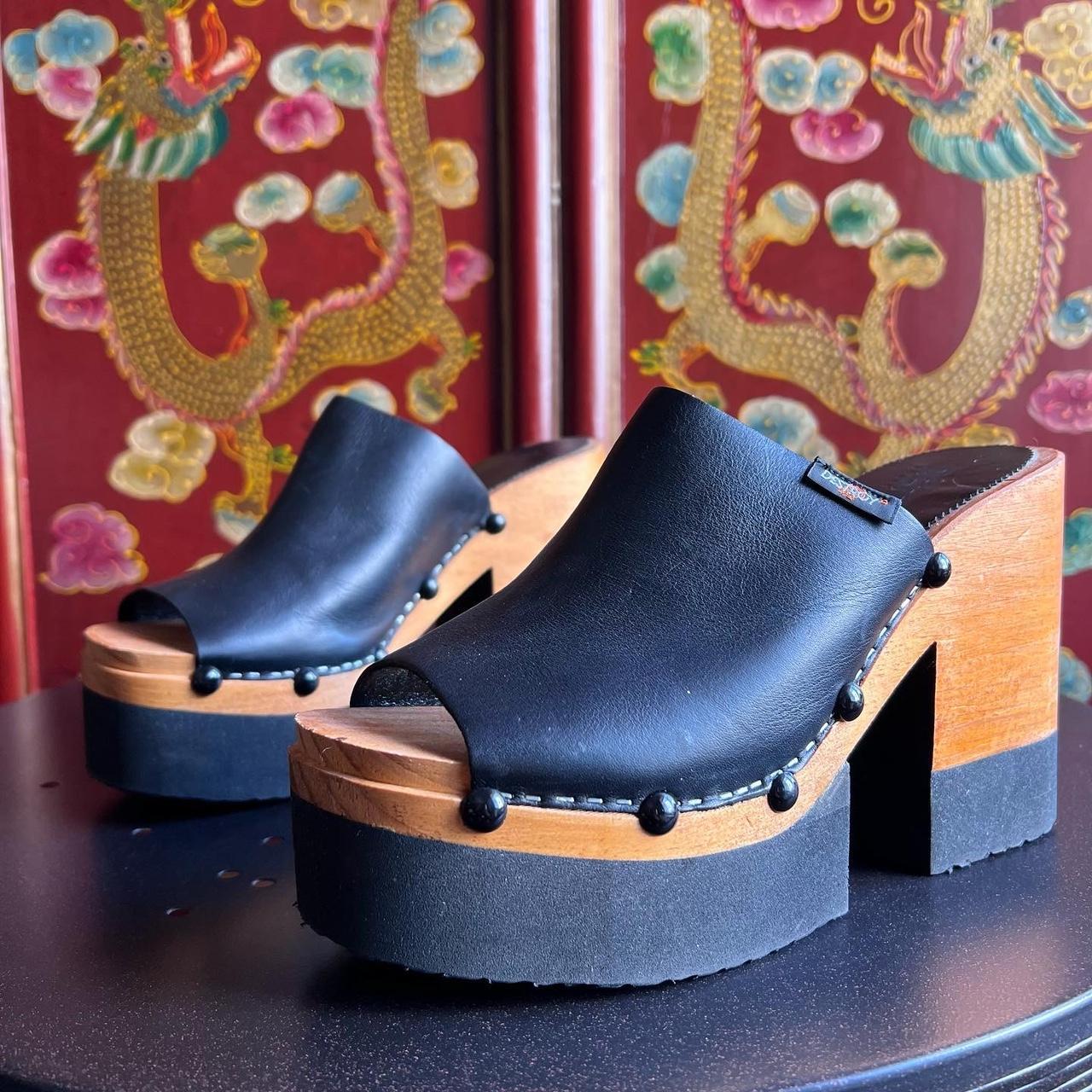 Vintage Destroy Platform Clogs Price drop from... - Depop