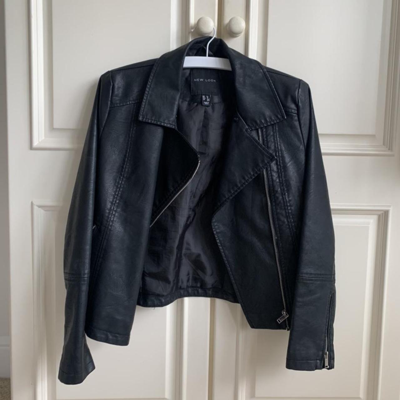 Gorgeous leather jacket. NEW LOOK. Worn on a UK 10.... - Depop
