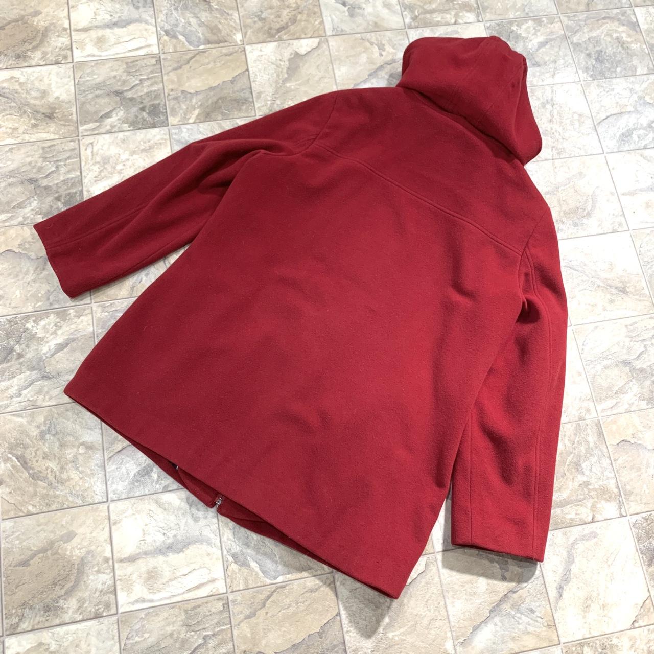 CALVIN KLEIN red hooded coat / jacket | removable... - Depop