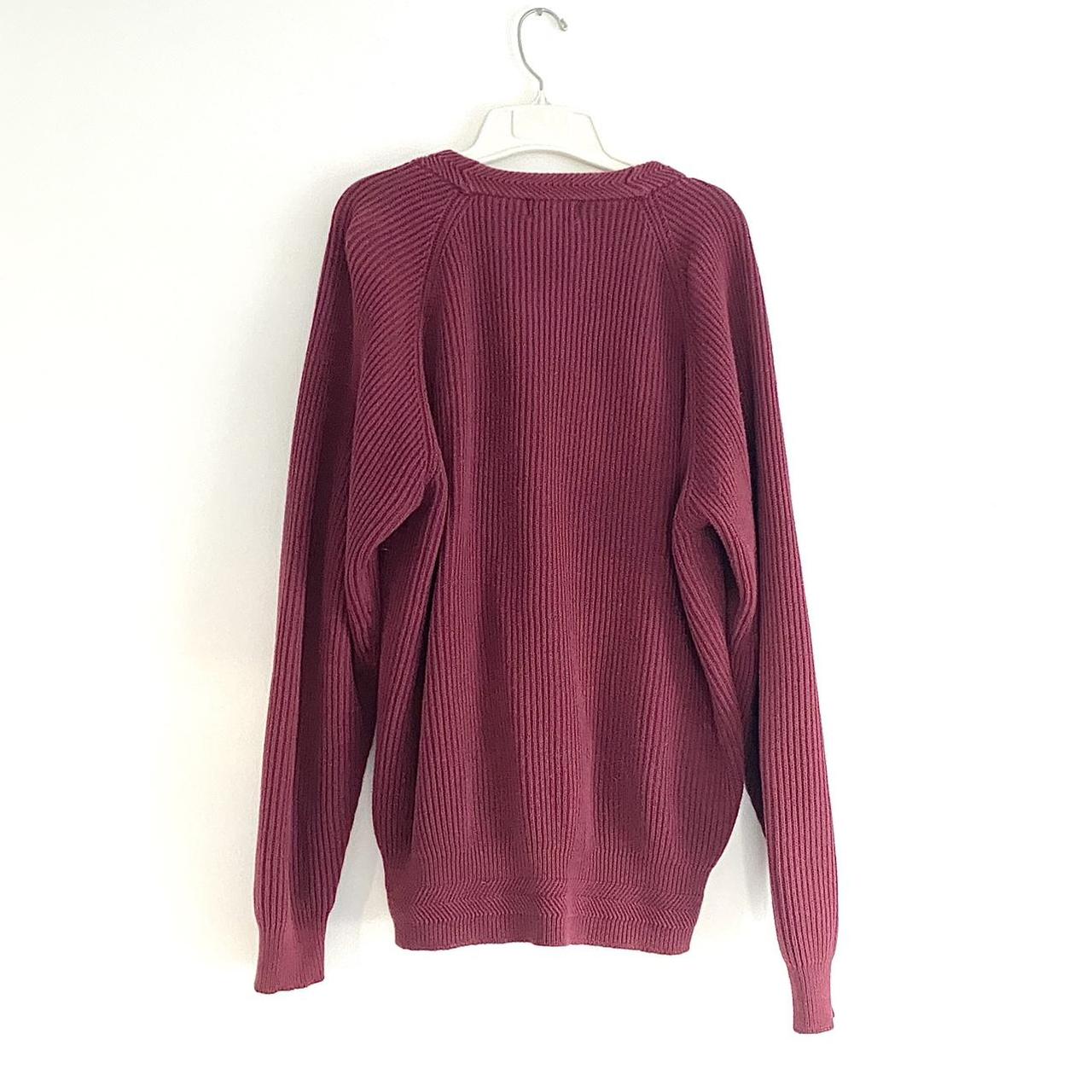 Cozy oversized maroon cardigan sweater DM for more... - Depop