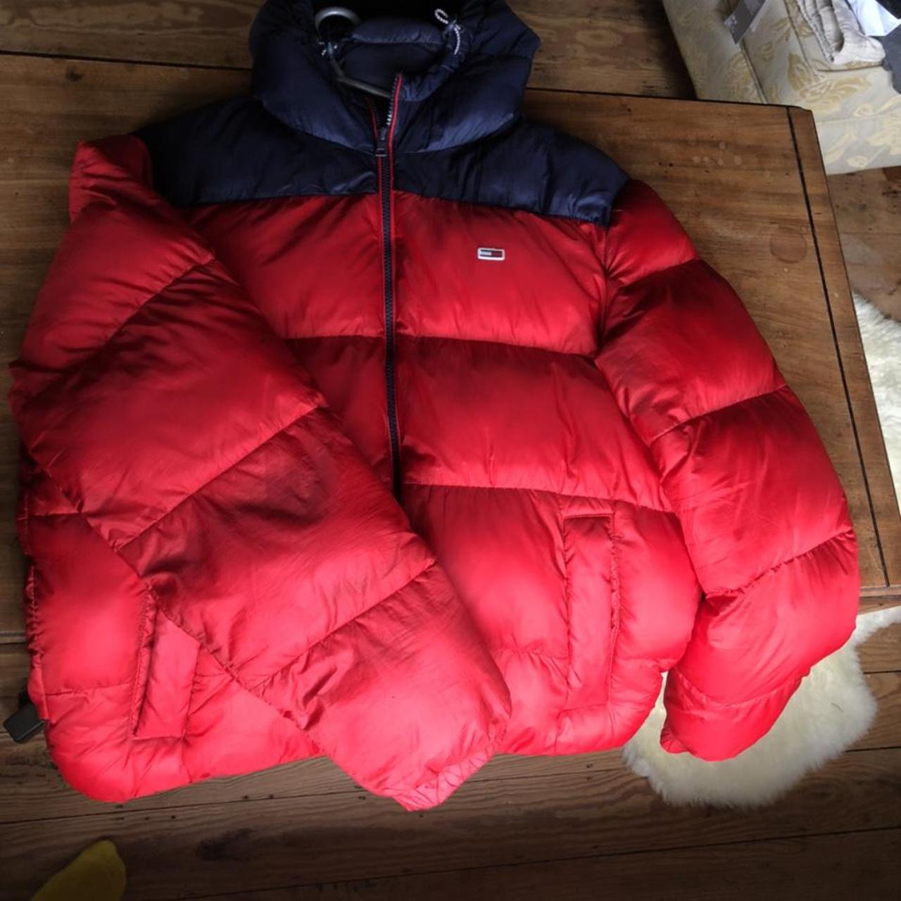 Tommy Hilfiger red Puffa / puffer jacket. Size... - Depop