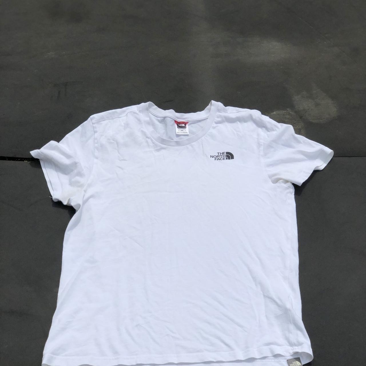 The North Face TNF White logo T shirt Size... - Depop